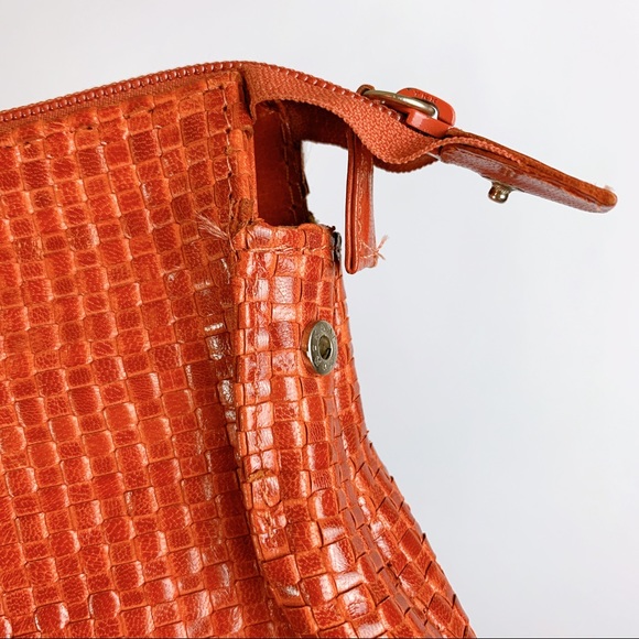 Vintage | Bags | Vintage Rust Orange Woven Purse Bag | Poshmark